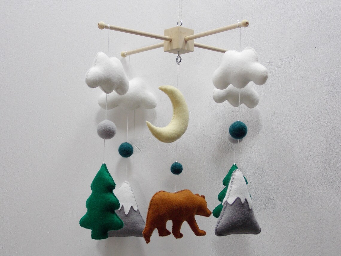 Baby Mobile Woodland Mobile Bear Mobile Mobile Nursery - Etsy