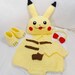 Pikachu Set,pikachu Costume,pikachu Hat,overalls Crochet,crocheted ...