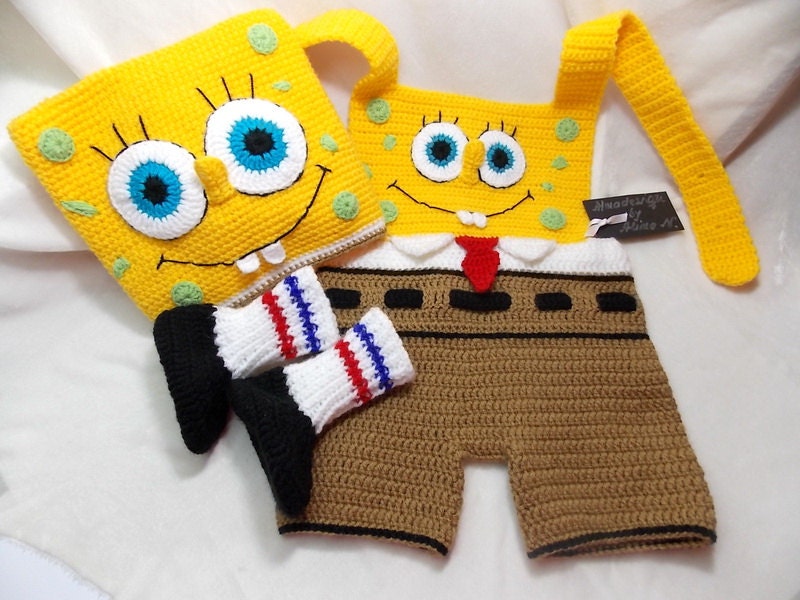 Spongebob costumePhoto props costumebabys'cloting | Etsy