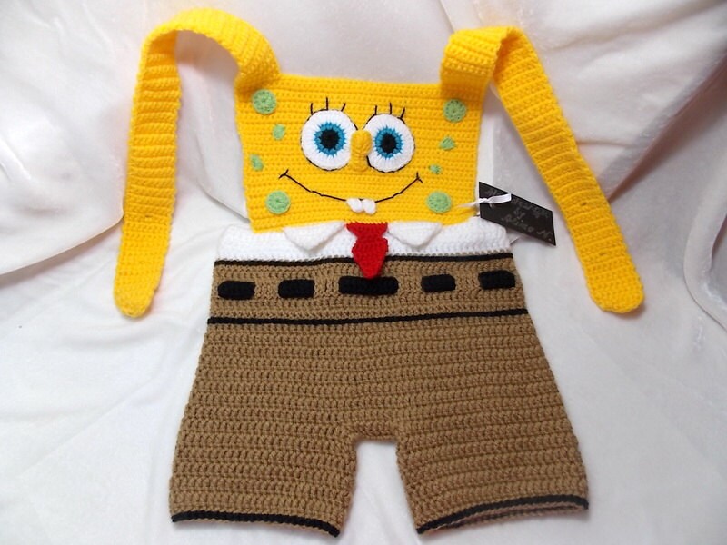Spongebob costumePhoto props costumebabys'cloting | Etsy