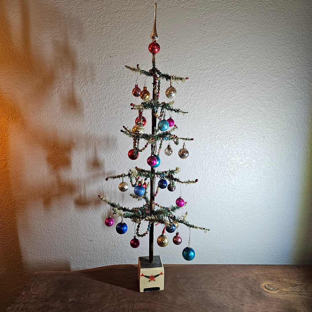Decorated 30 Antique Feather Tree German 2 Colors - Etsy