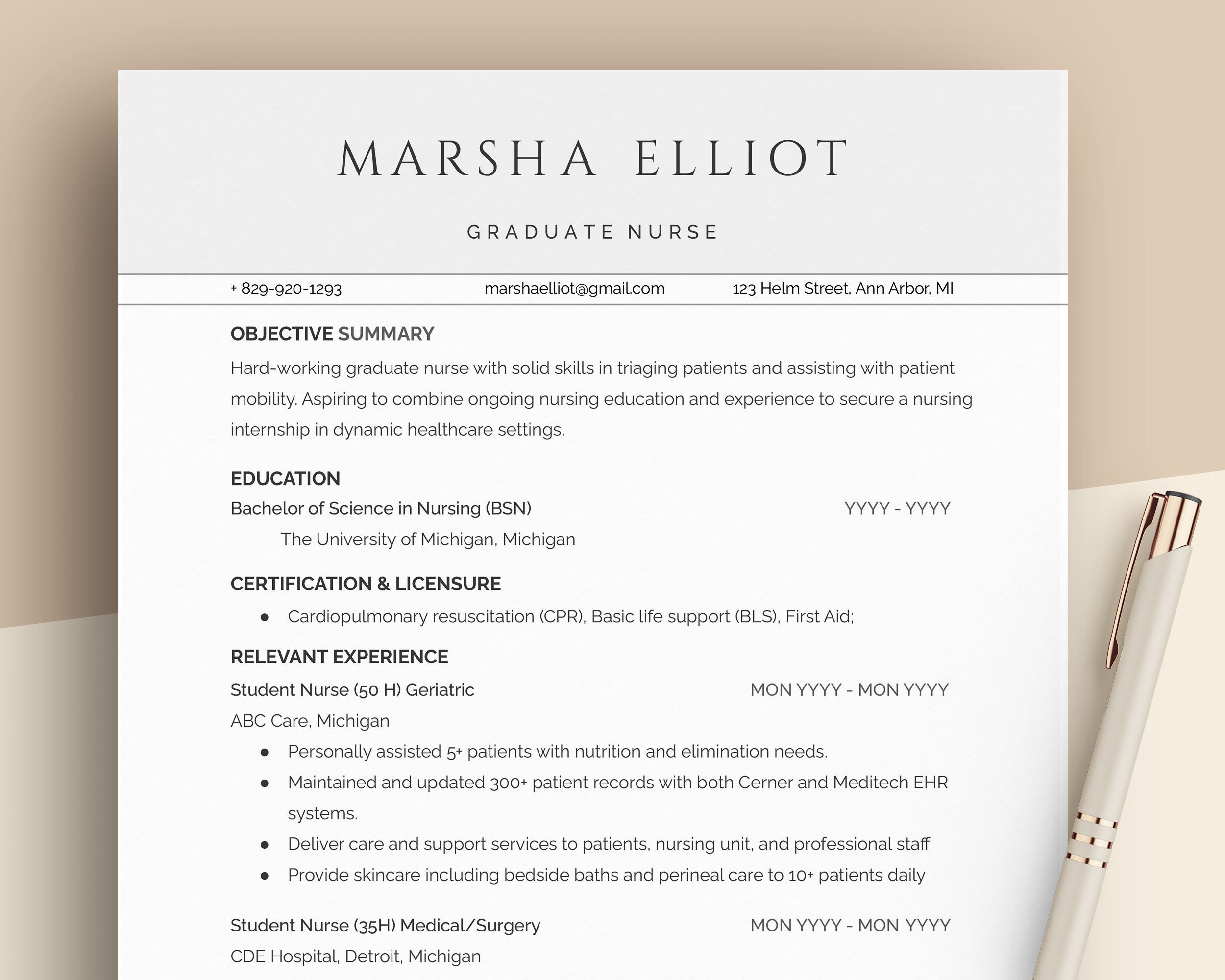 New Grad Nurse Resume, Nurse Practitioner Resume, Student Nurse Resume ...