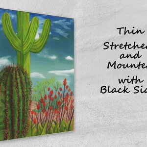Southwest Cactus Art Print, Western Cacti Wall Art, Saguaro Cactus, Red ...