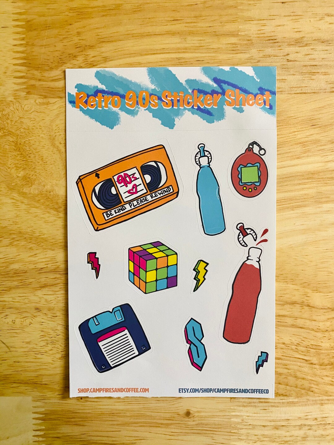 Retro 90s Sticker Sheet Nostalgic Throwback Planner Stickers - Etsy