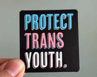 Protect Trans Kids Sticker, Protect Trans Youth Sticker, Trans Rights ...