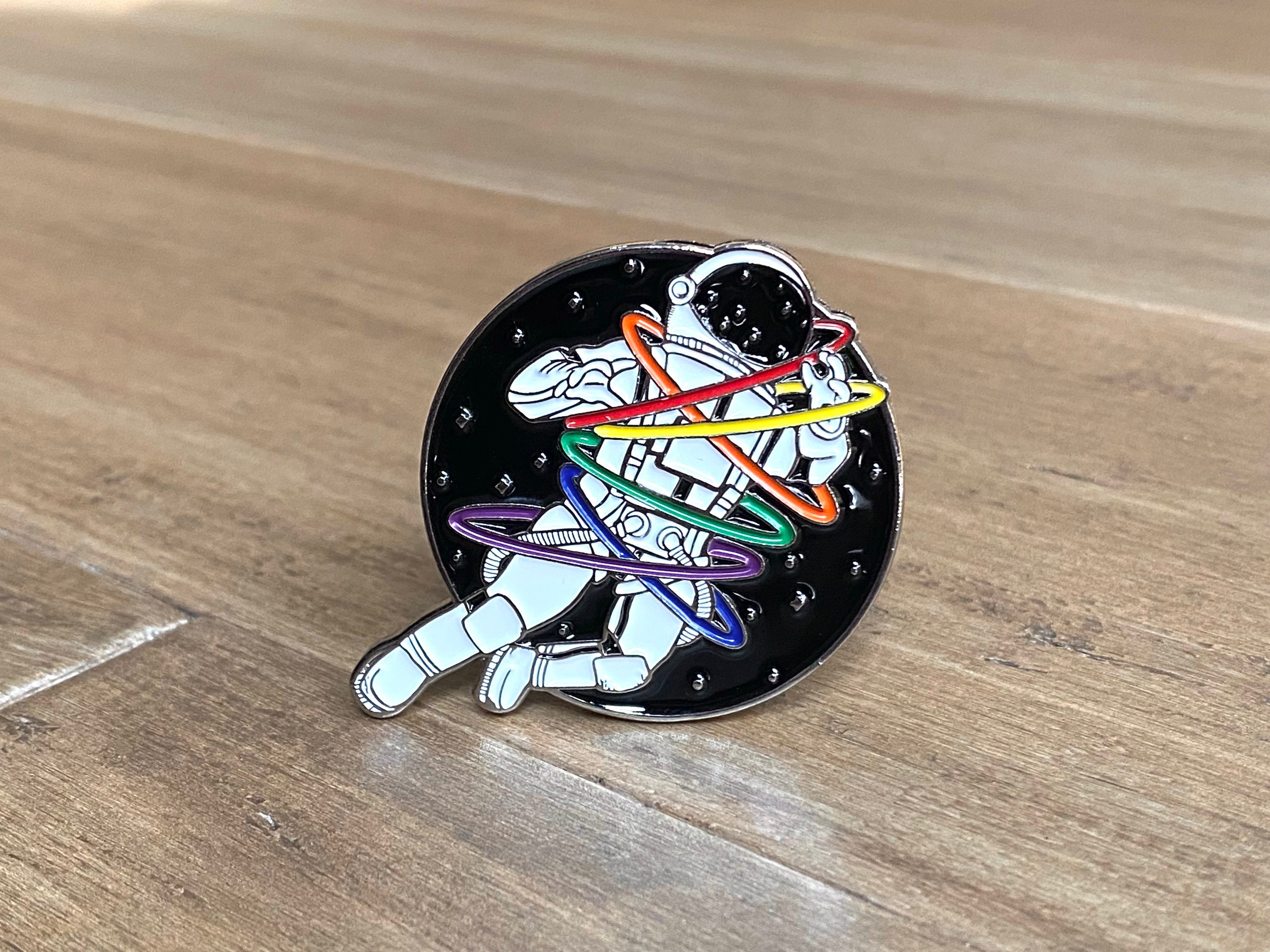 LGBT Pride Astronaut Enamel Pin - Etsy