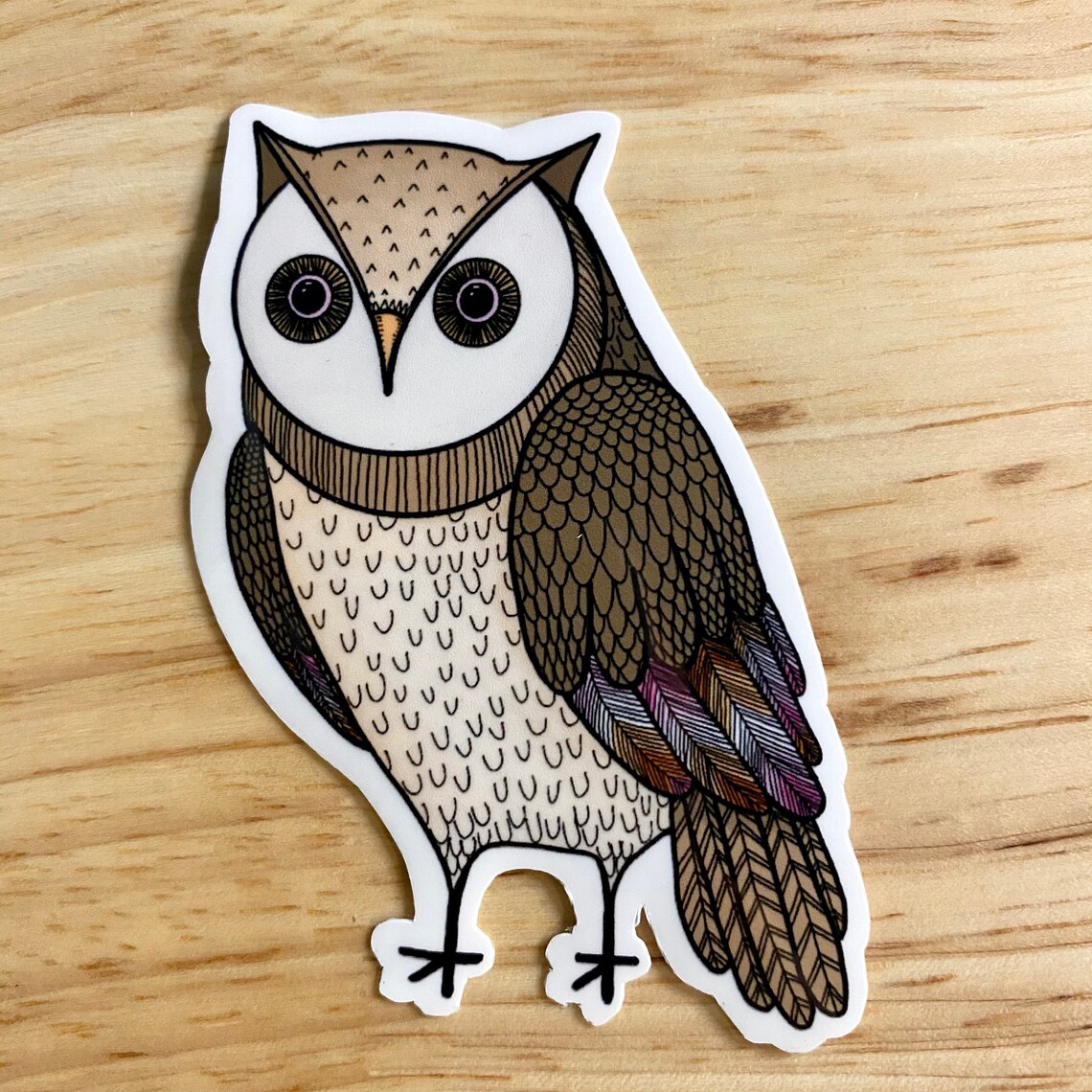 Subtle Pride Owl Vinyl Sticker Waterproof Water Bottle | Etsy