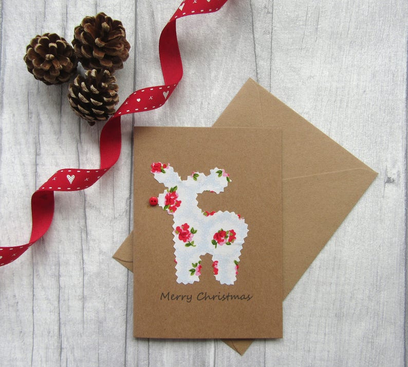 Fun Christmas Cards, Holiday Card, Reindeer Card, Rudolf Card, Xmas ...