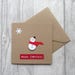 Handmade Snowman Christmas Cards, Holiday Card Xmas Card Festive Card ...