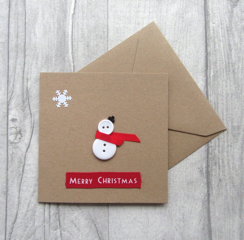 Handmade Snowman Christmas Cards, Holiday Card Xmas Card Festive Card ...