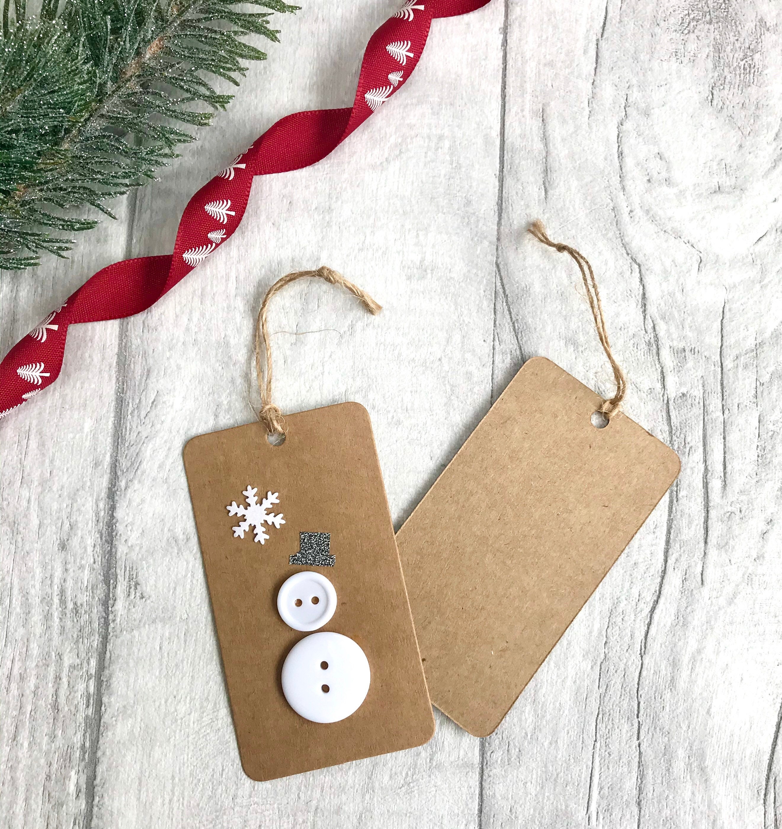 Set of 5 Handmade Christmas Gift Tags Snowman Tag Present Tag Xmas Tag ...