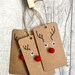 5 Handmade Christmas Gift Tags Reindeer Tag Present Tag Xmas Tag Gift ...