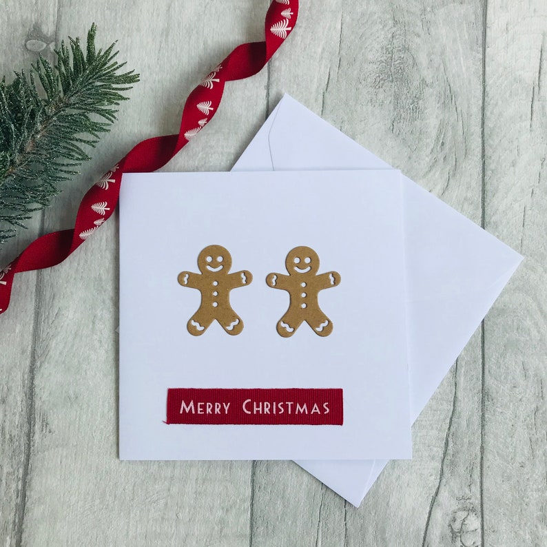 Gingerbread Man Christmas Card Fun Christmas Card Holiday - Etsy