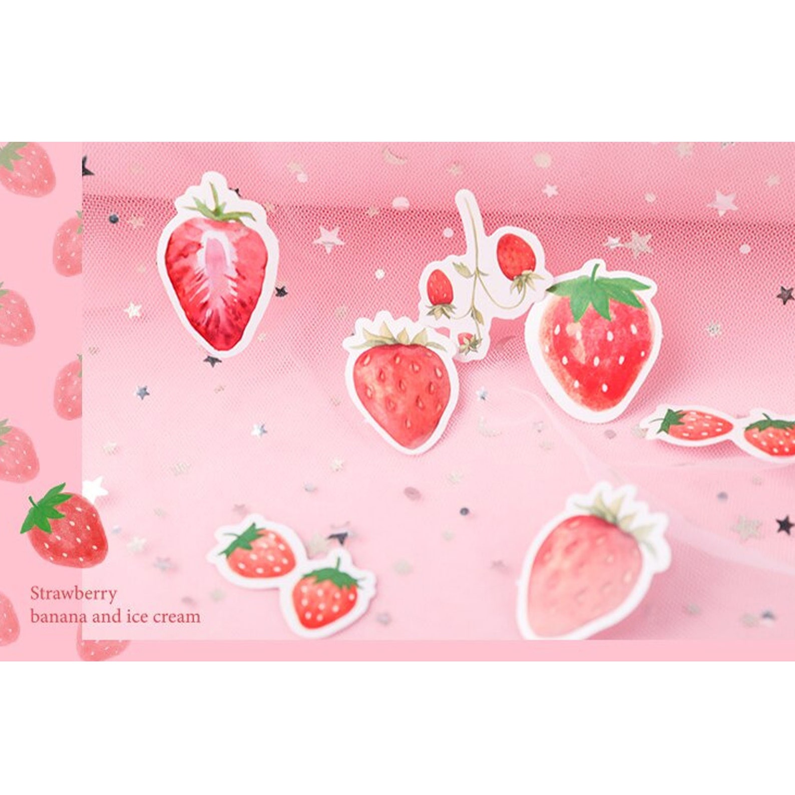 Strawberry Stickers Pack. 45 Pcs Summer Fruit Planner - Etsy