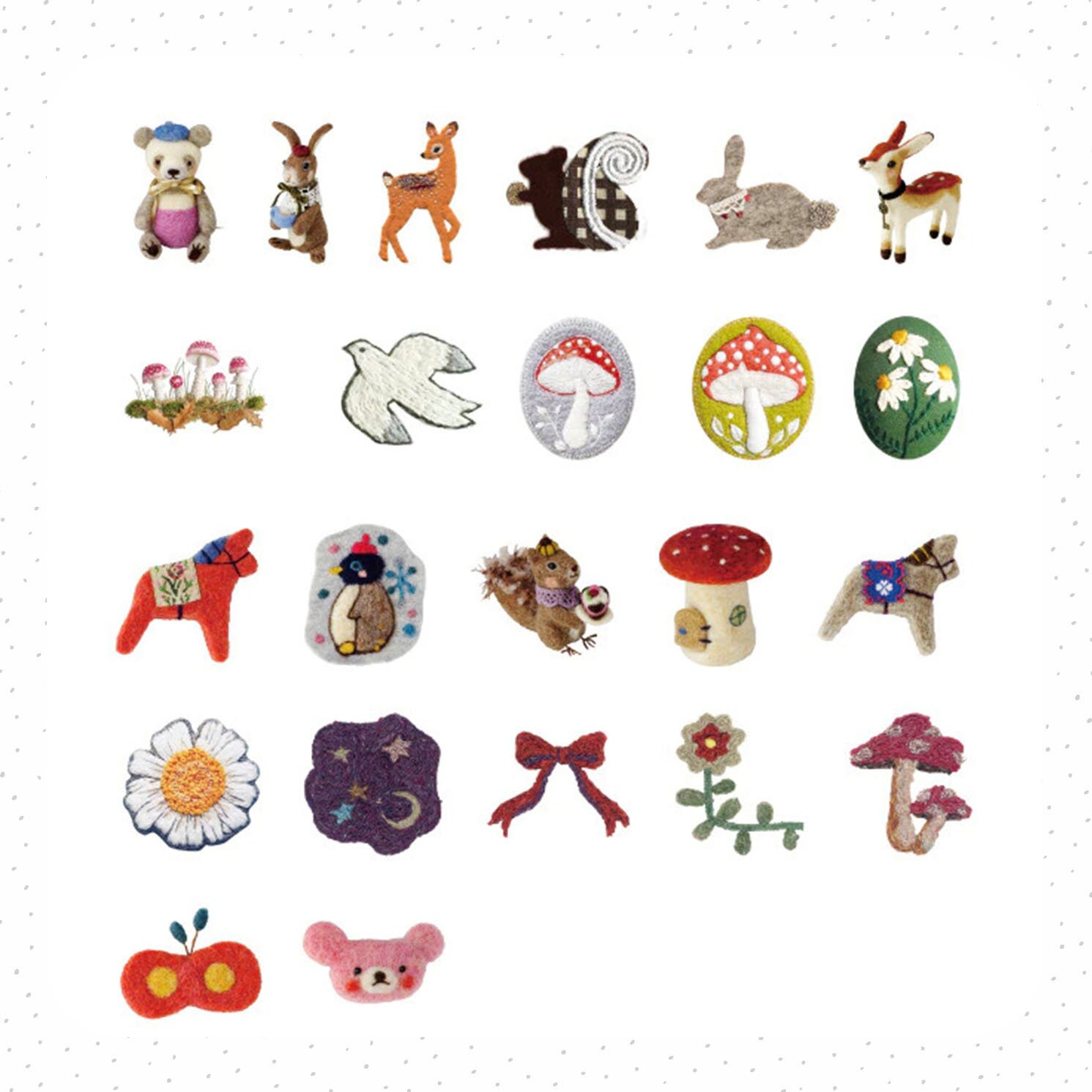 Folk Art Stickers Pack 46 pcs Embroidery Art Sticker Set | Etsy