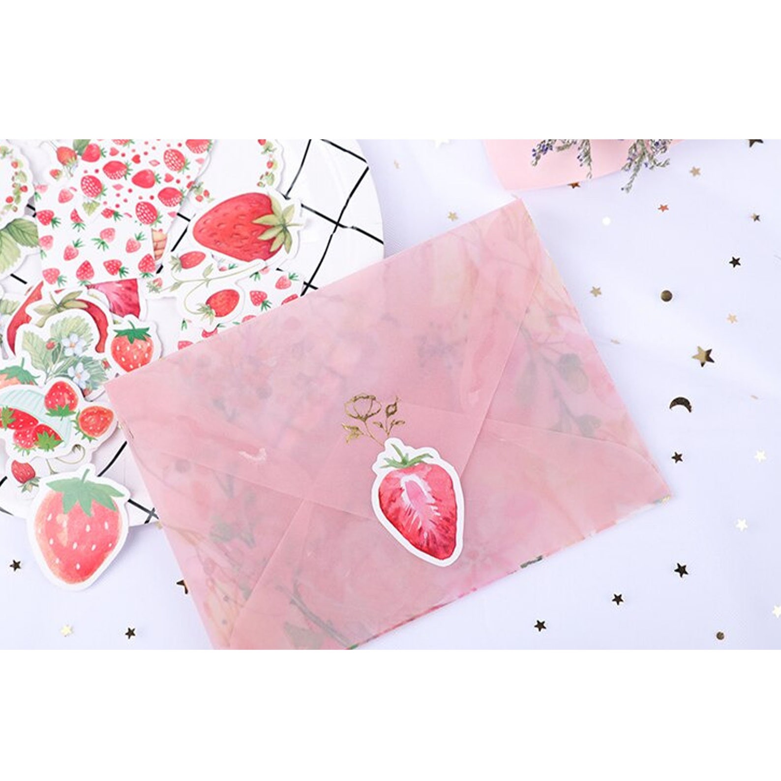 Strawberry Stickers Pack. 45 Pcs Summer Fruit Planner - Etsy