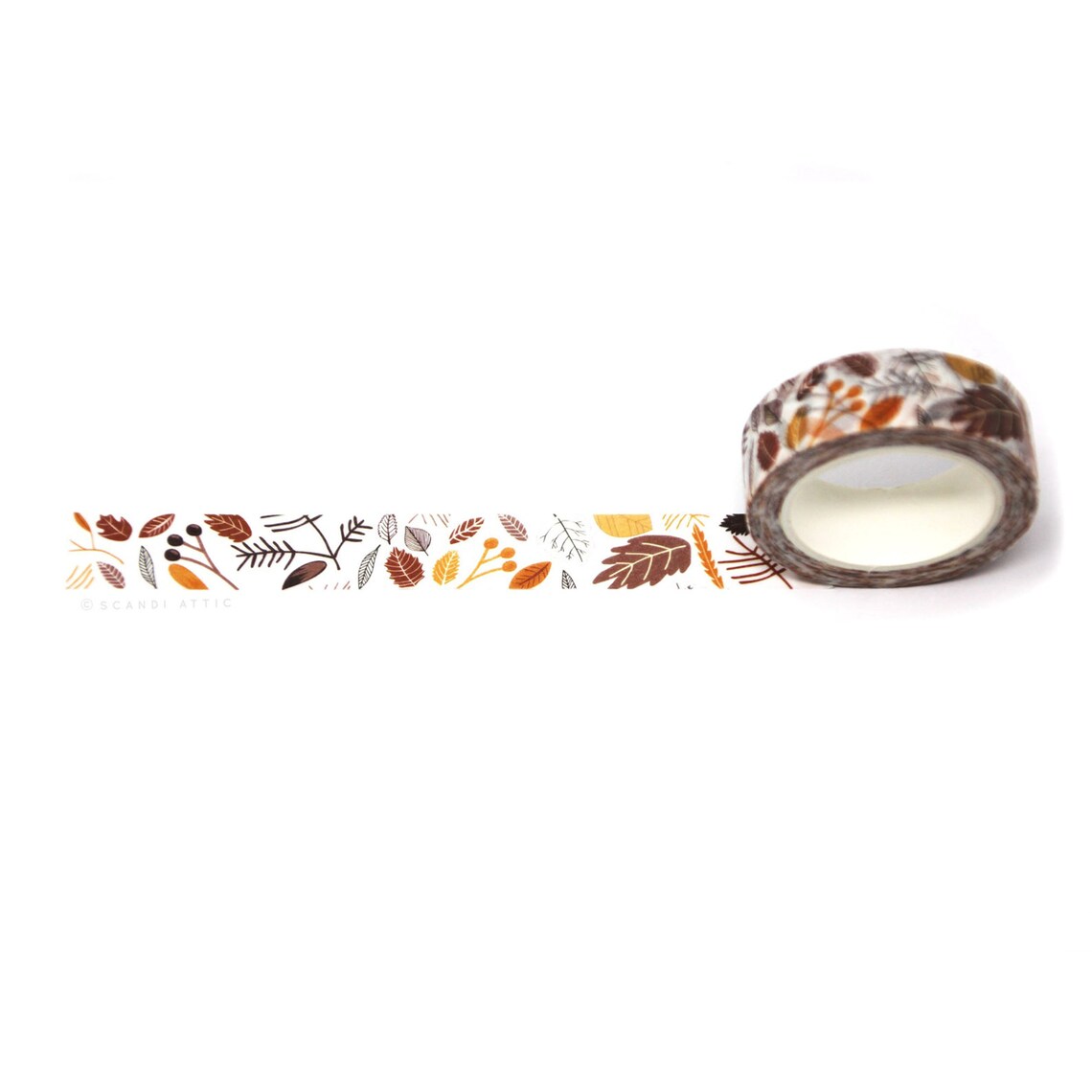 Woodland Leaf Washi Tape. 10m Autumn Fall Planner Tape. Nature - Etsy UK