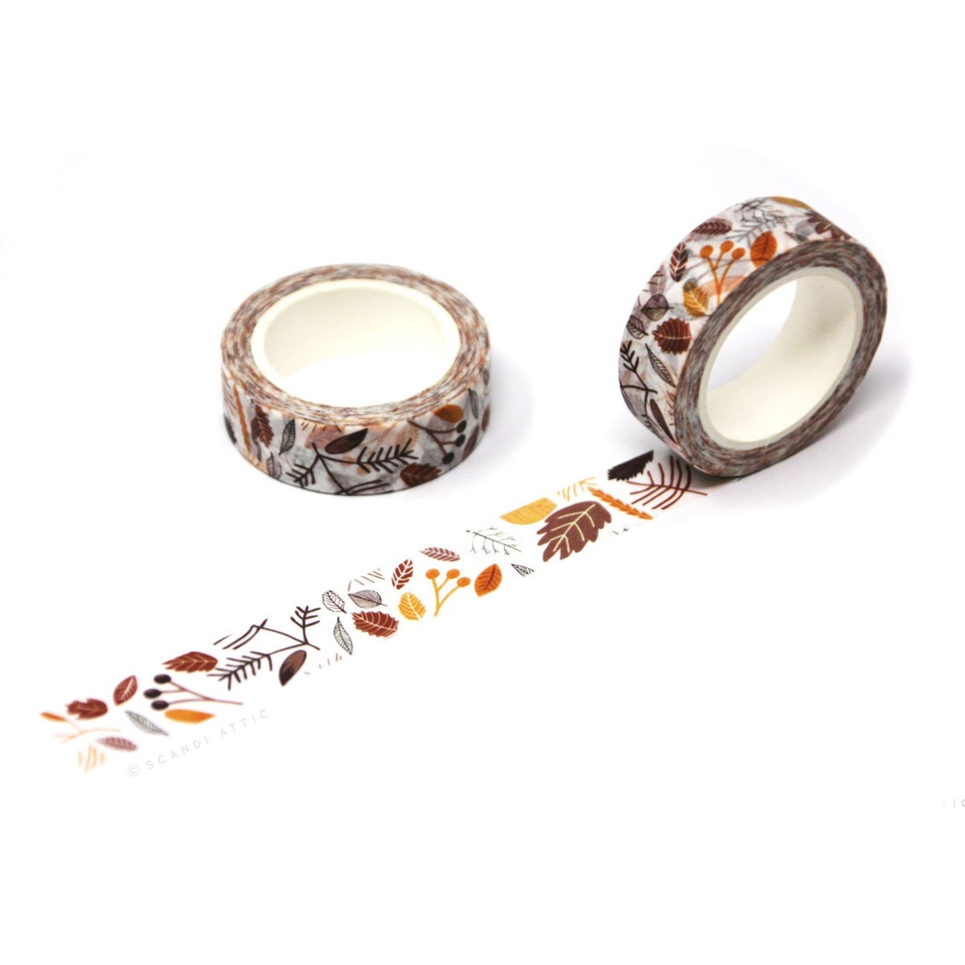 Woodland Leaf Washi Tape. 10m Autumn Fall Planner Tape. Nature - Etsy UK