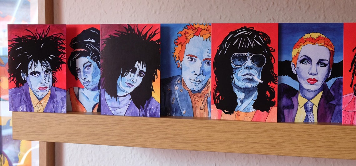 Robert Smith Greetings Card Taken From My Original Painting. | Etsy