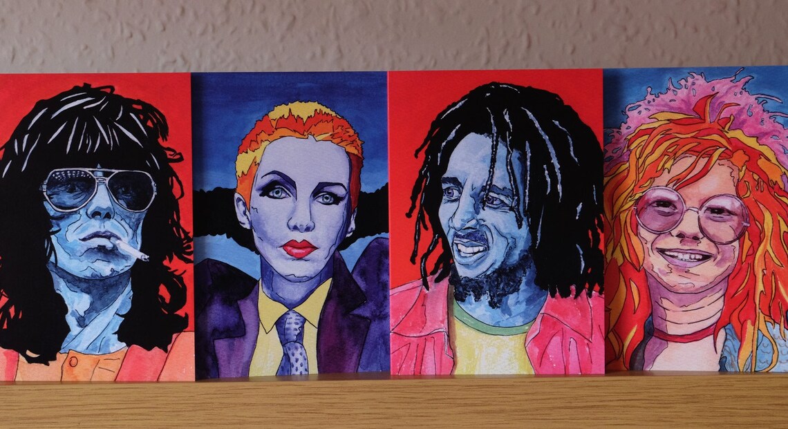 Robert Smith Greetings Card Taken From My Original Painting. | Etsy