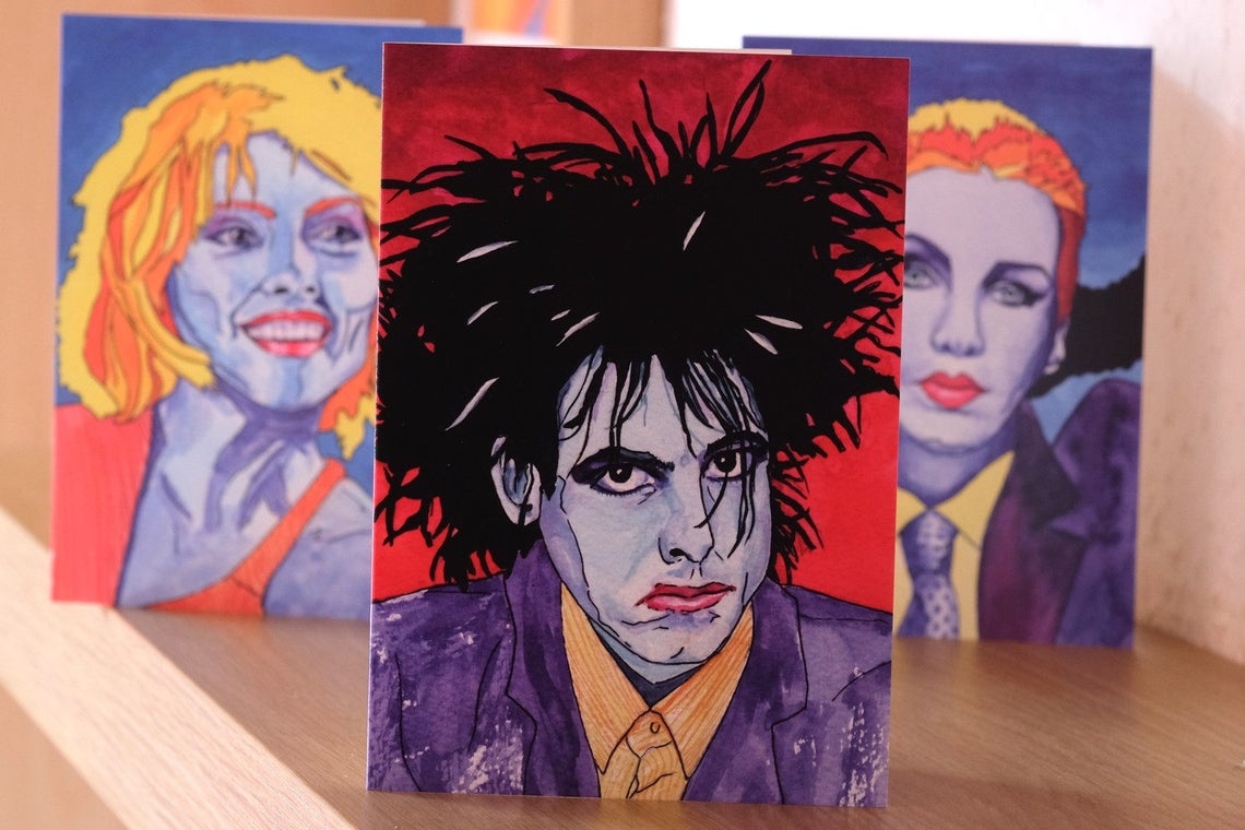 Robert Smith Greetings Card Taken From My Original Painting. | Etsy