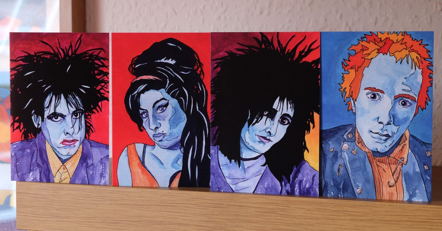 Robert Smith Greetings Card Taken From My Original Painting. | Etsy