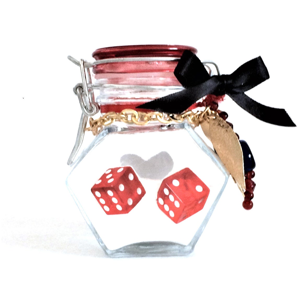 Lucky Dice Salt Jar: Vegas Good Luck Talisman - Etsy