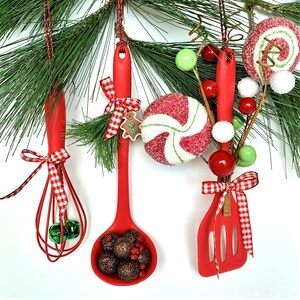 Kitchen Utensil Christmas Ornaments: Whisk, Ladle, Spatula - Etsy