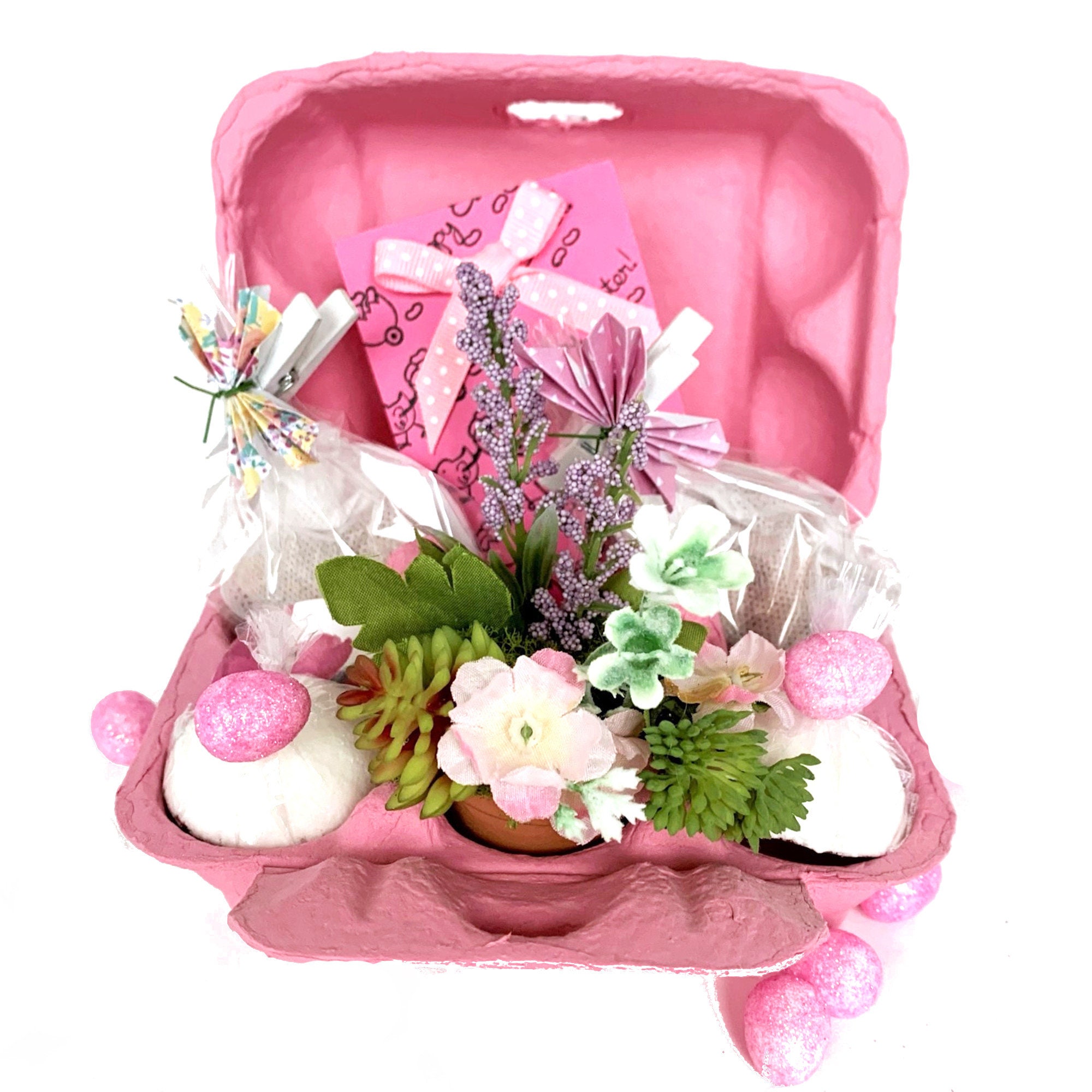 Spring Gift Set Easter Basket With Bath Bombs and Tub Tea - Etsy