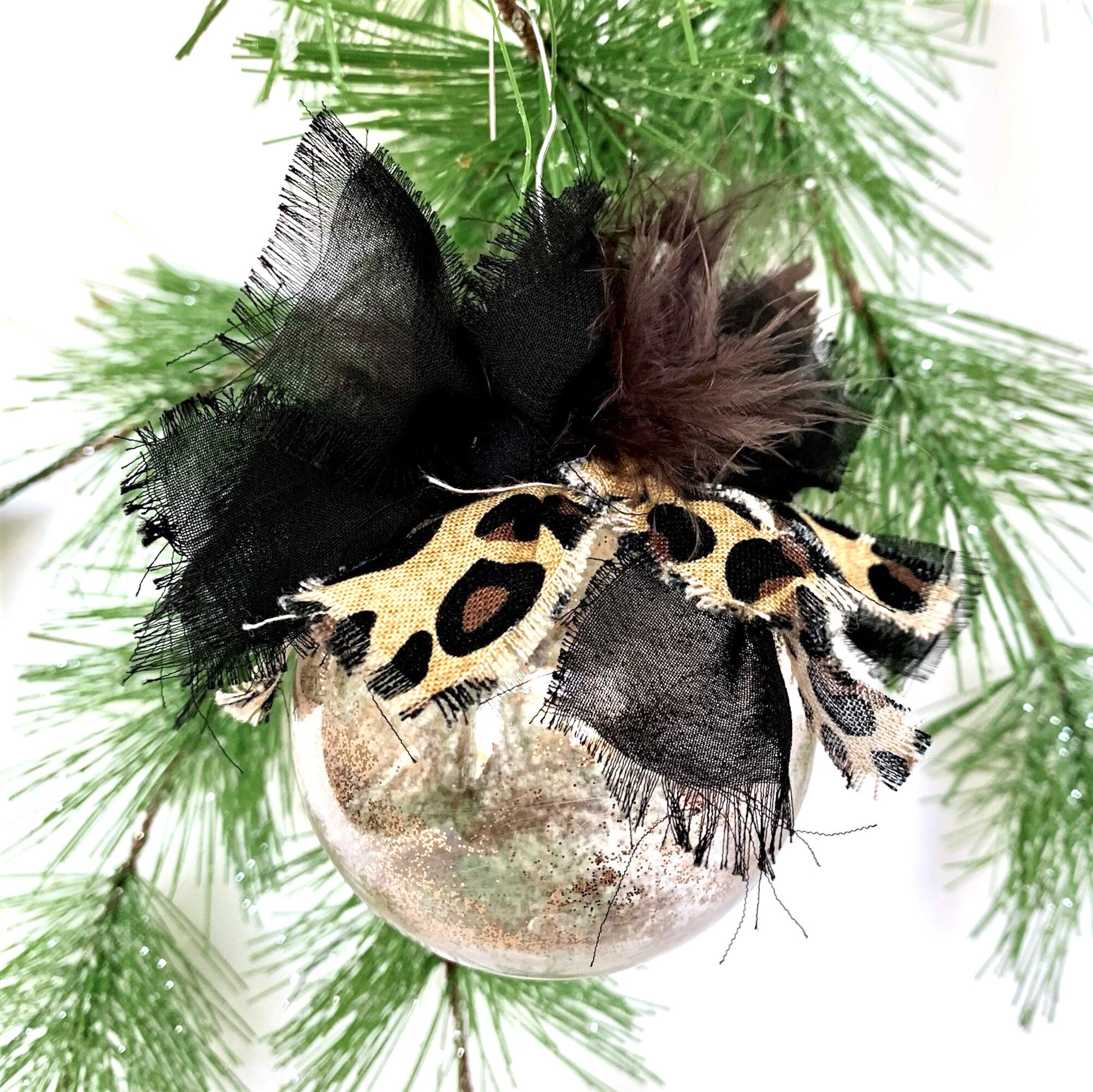 Leopard Gifts, Cheetah Print Fabric Christmas Ornament - Etsy