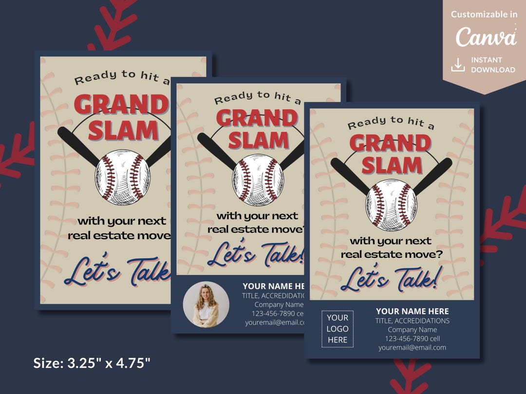 Baseball Grand Slam Day Pop-by Tag, Realtor, Pop by Tag, Realtor ...