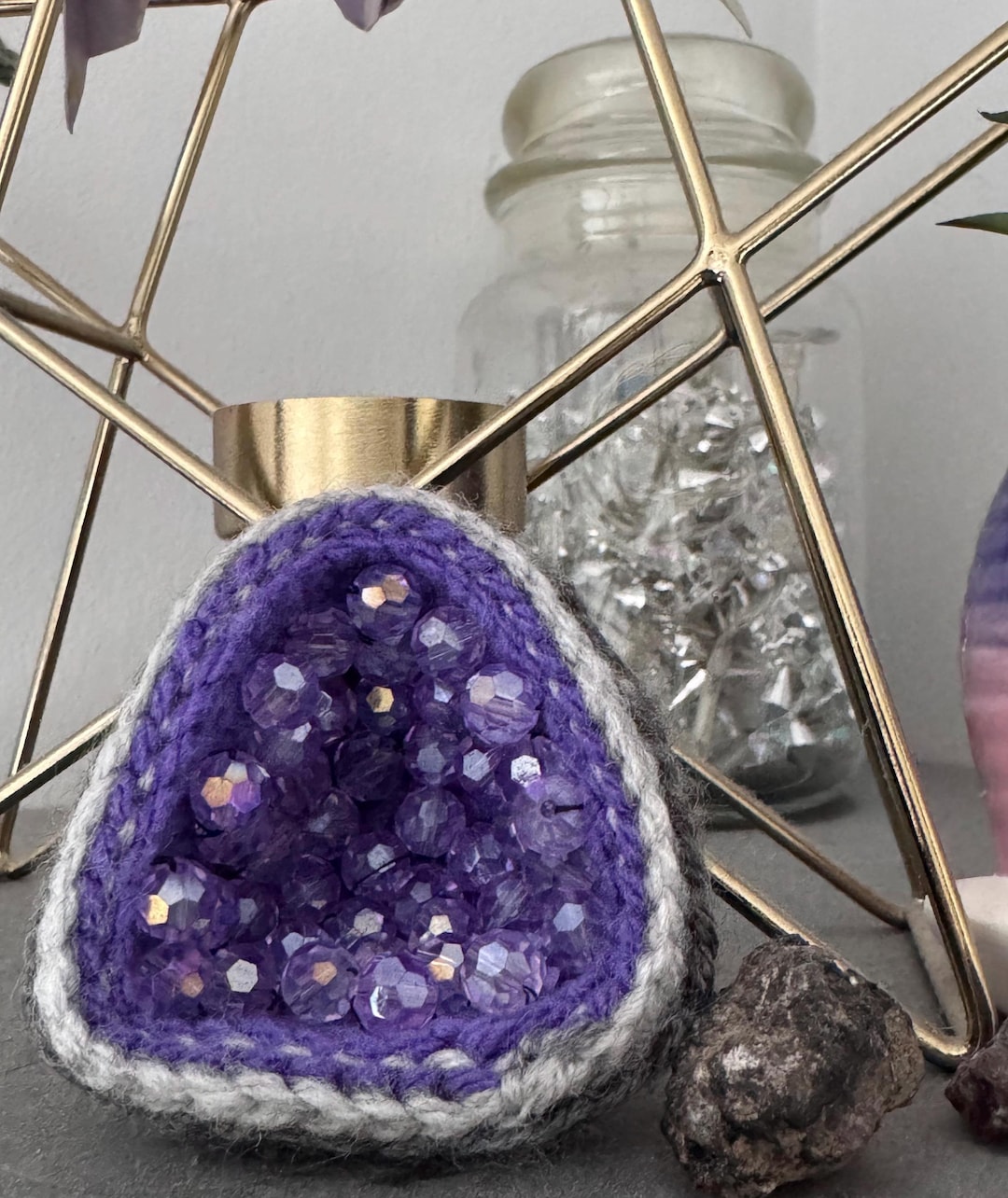 Crunchy Geodes - Handmade Crochet Geodes With Beads (decor, Fidget, Asmr) - Etsy