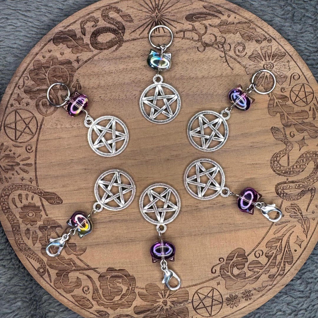 Witches Familiar (set of 6) - Stitch Markers/stitch Minders for Crochet ...