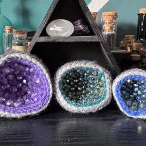 Crunchy Geodes - Handmade Crochet Geodes With Beads (decor, Fidget ...