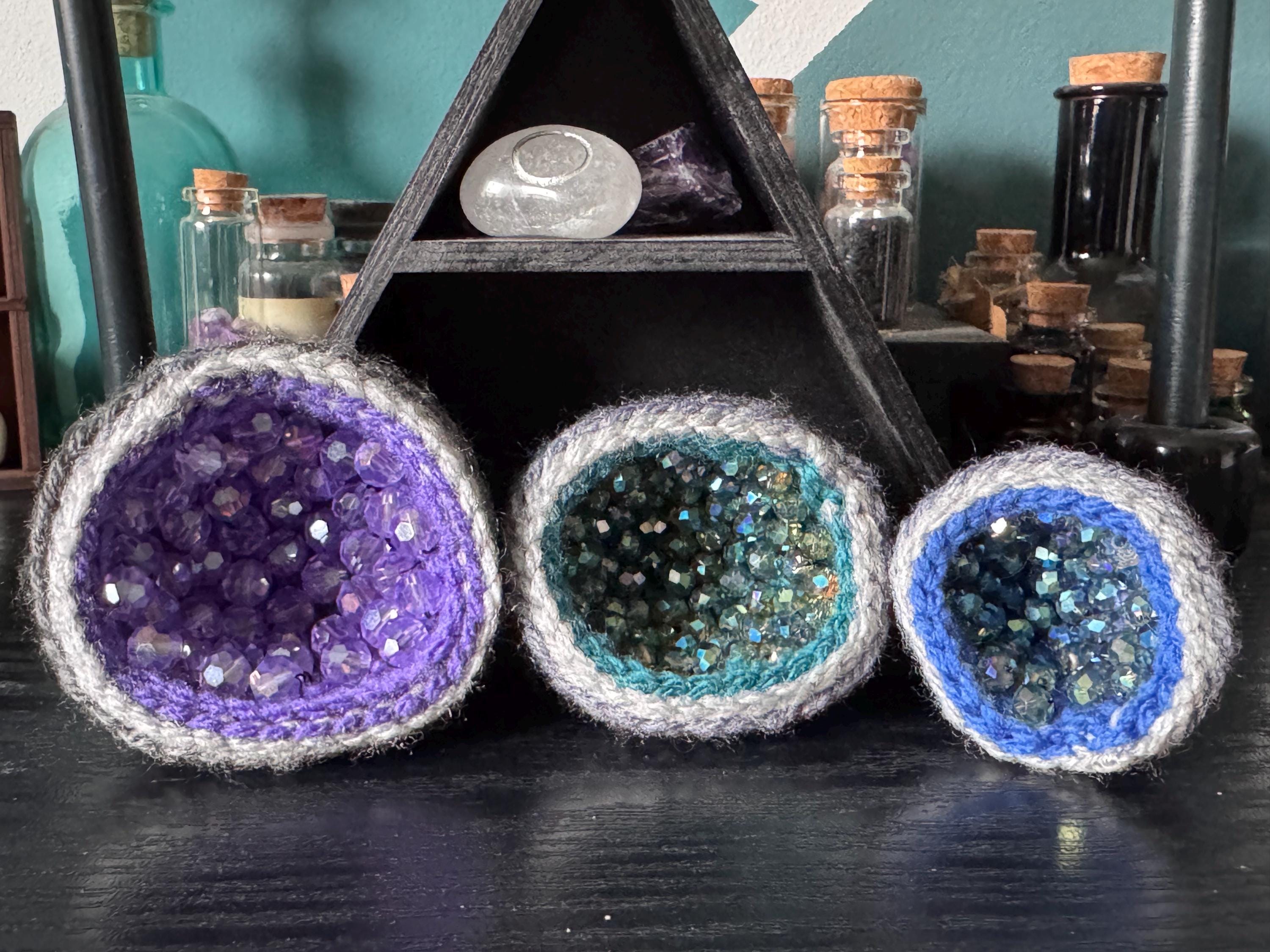 Crunchy Geodes - Handmade Crochet Geodes With Beads (decor, Fidget ...