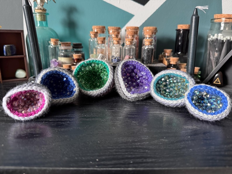 Crunchy Geodes - Handmade Crochet Geodes With Beads (decor, Fidget ...