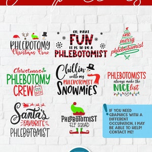Christmas Phlebotomist Svg Bundle, Phlebotomist SVG, Christmas ...
