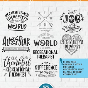 Recreational Therapist Svg, Recreational Therapy Svg, Subway Art Heart ...