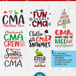 Christmas CMA Svg Bundle, Certified Medical Assistant Svg, CMA ...