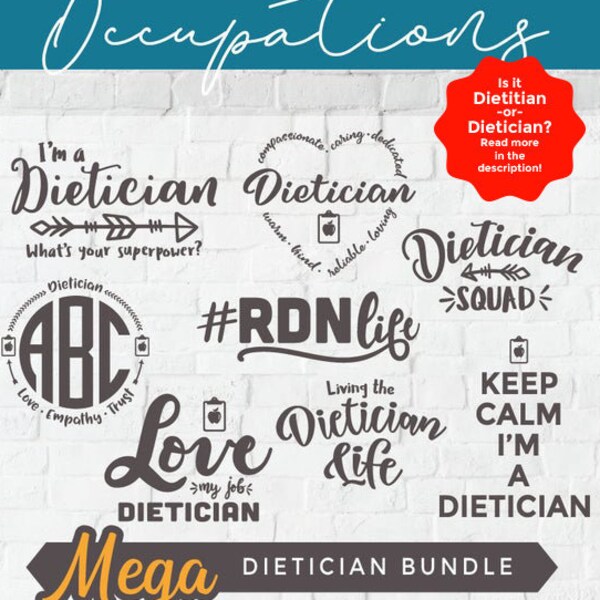 Registered Dietician Svg - Etsy