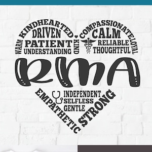 Registered Medical Assistant Svg, RMA Svg, Heart Svg, RMA Life, RMA ...