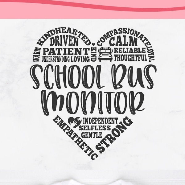 School Bus Monitor Svg - Etsy
