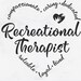Recreational Therapist Svg, Recreational Therapy Svg, Heart Words ...