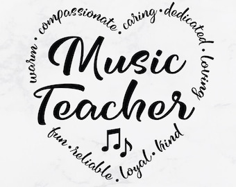 Music Teacher Svg | Etsy