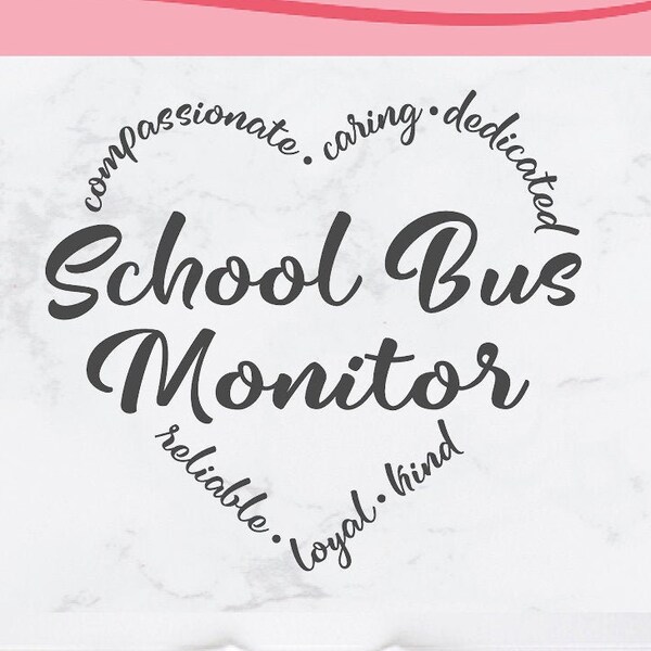 School Bus Monitor Svg - Etsy