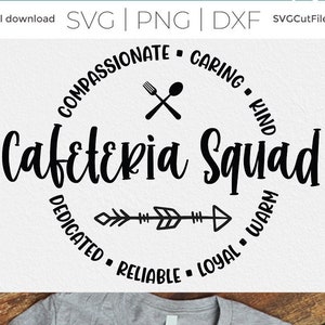 Cafeteria Squad Svg, Lunch Lady, for Men or Women, Round Circle ...