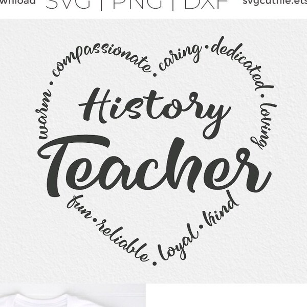 History Teacher Svg - Etsy
