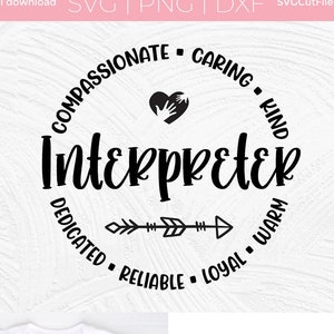 Interpreter Svg, Appreciation, Sign Language, ASL Svg, Interpreter Gift ...