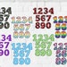 Numbers Bundle, Polka Dot Numbers Svg, Chevron Numbers, Buffalo Plaid ...