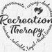 Recreation Therapy Svg, Recreational Therapy Svg, Heart Words ...